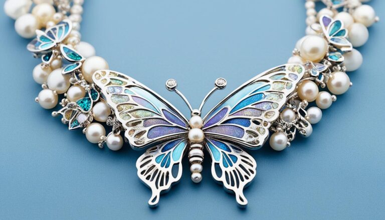Unique Butterfly Pearl Necklace | Elegant Handmade Jewelry