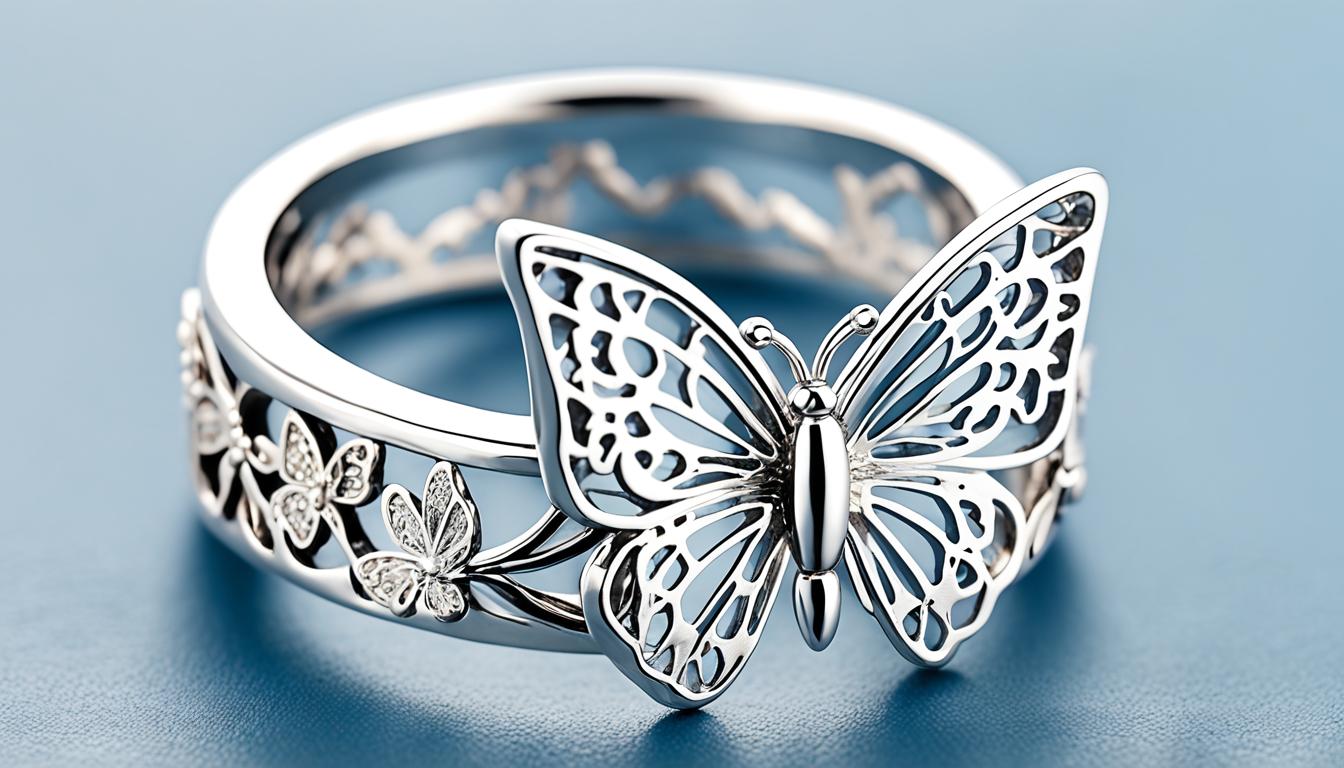 Sterling silver butterfly ring store