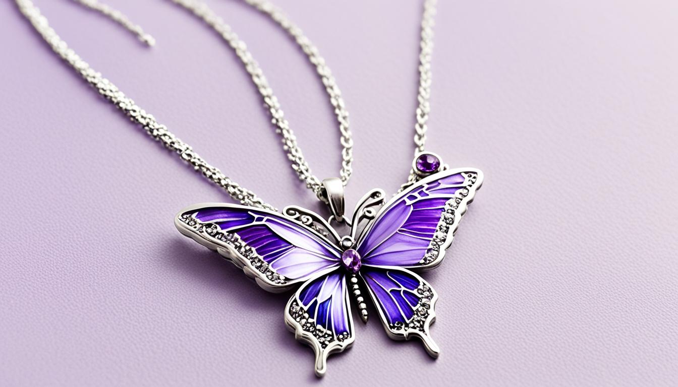 Purple Butterfly Necklace | Unique Jewelry Designs