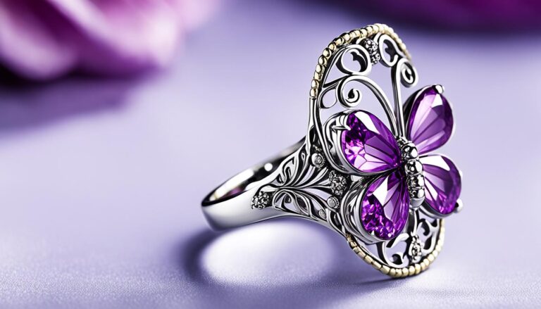 Purple Butterfly Ring | Unique Handmade Jewelry by Us