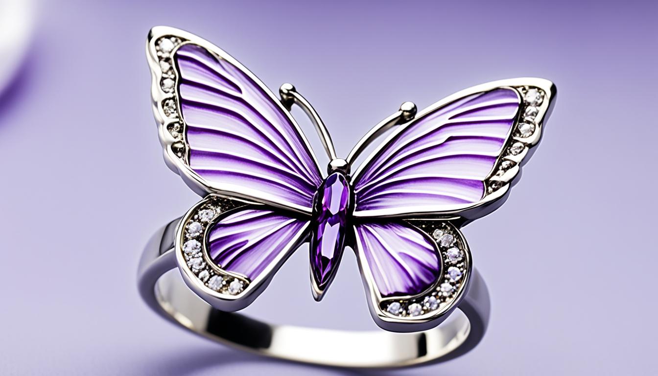 Purple Butterfly Ring | Unique Handmade Jewelry by Us