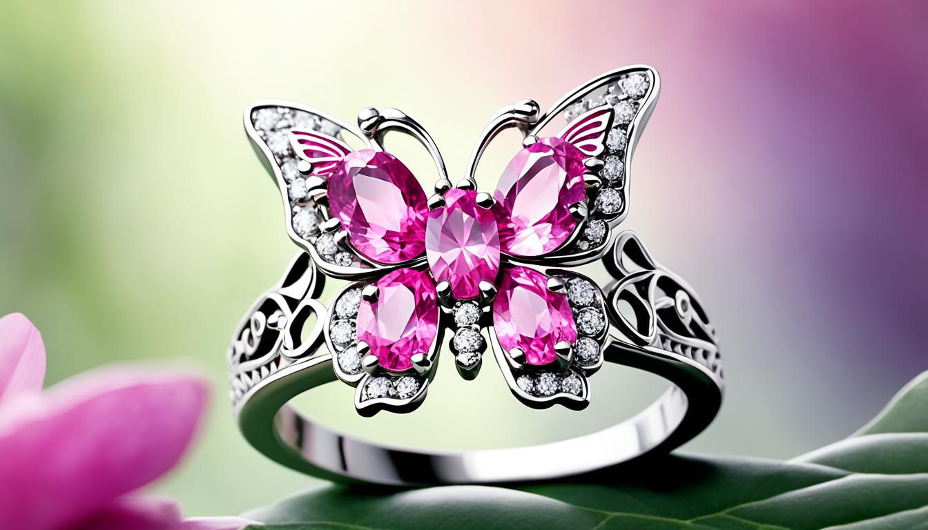 Pink Sapphire Butterfly Ring: Elegant & Unique - The Butterfly Choker ...